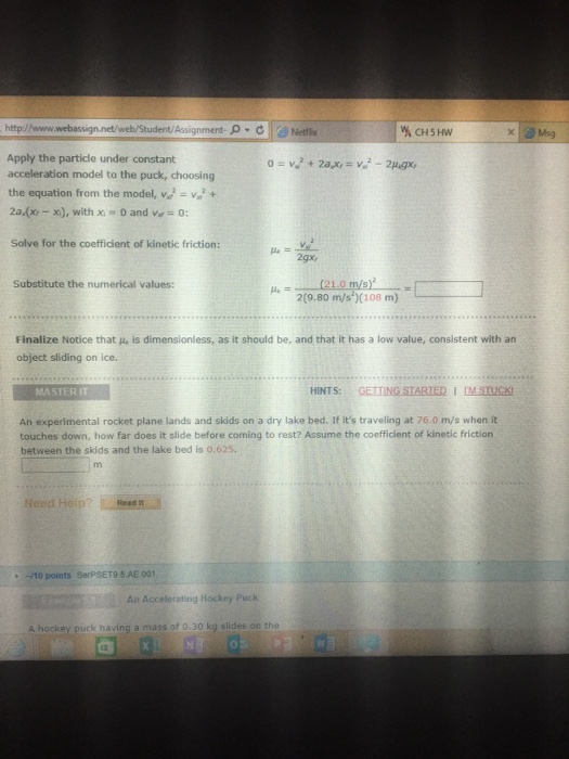 Solved Apply the particle under constant acceleration model | Chegg.com
