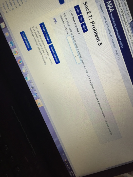 Solved 1241 Sprin x WeBWorK: 2015-Math AMERICA 5 OF | Chegg.com