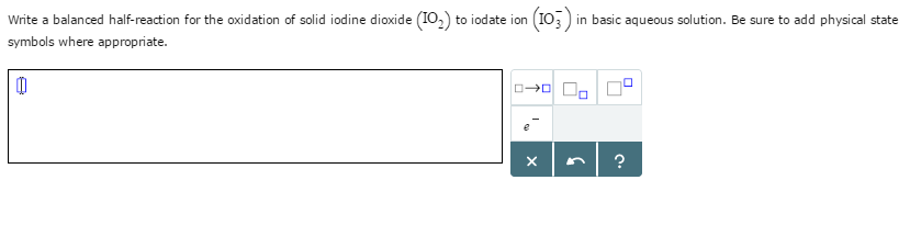 Solved Write a balanced half-reaction for the oxidation of | Chegg.com