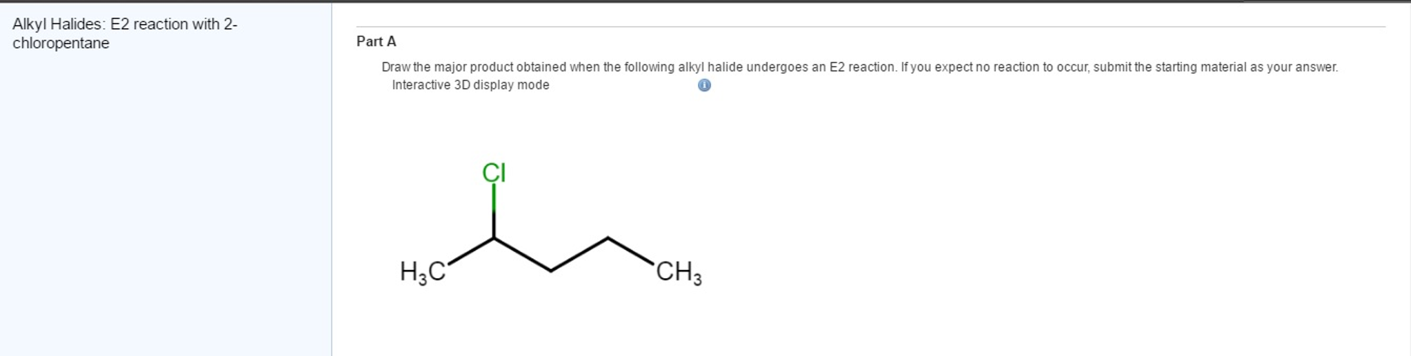 Solved Alkyl Halides: E2 reaction with 2-chloropentane Draw | Chegg.com