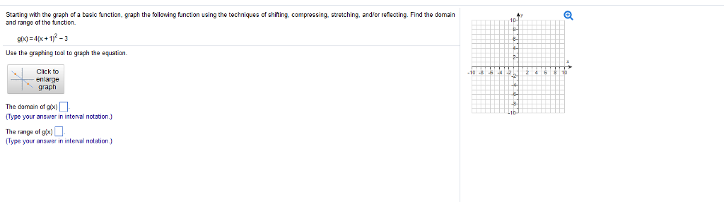 Solved Starting with the graph of a basic function, graph | Chegg.com