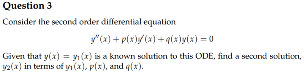 Solved Consider the second order differential equation | Chegg.com