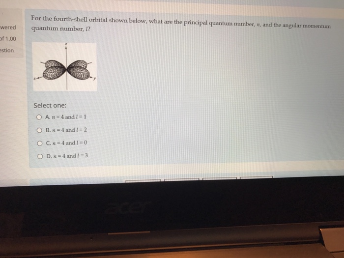 Solved For The Fourth Shell Orbital Shown Below What Are 