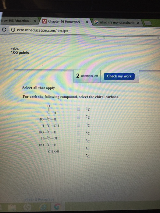 Solved For each the following compound, select the chiral | Chegg.com