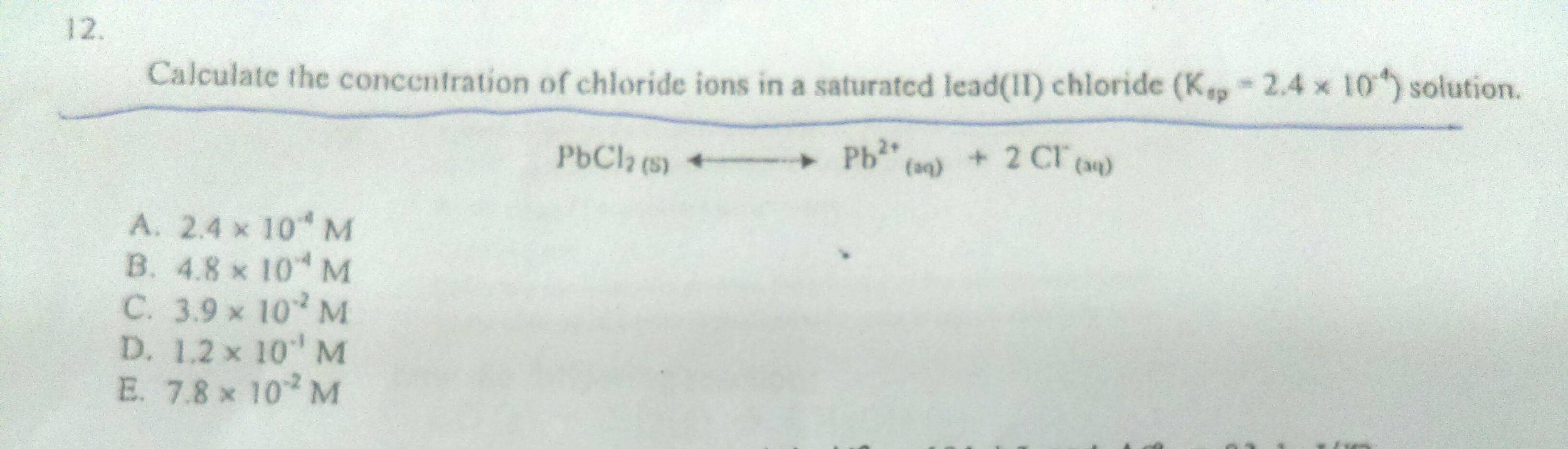 Solved Calculate The Concentration Of Chloride Ions In A Chegg solved-calculate-the-concentration-of-chloride-ions-in-a-chegg