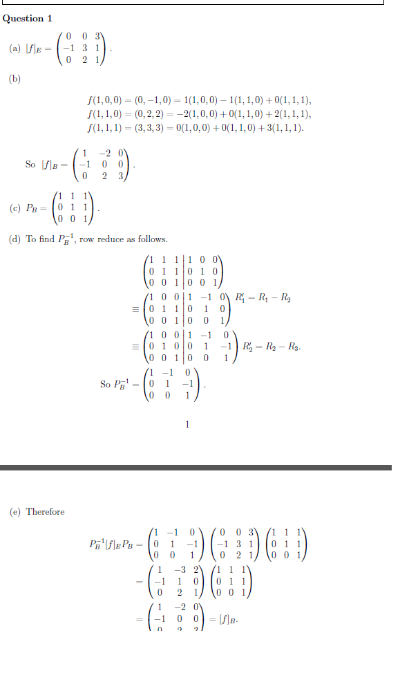 Solved Let f : R3 rightarrow R3 with f(x, y, z) = (-x + 3z, | Chegg.com