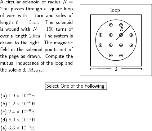 Solved A circular solenoid of radius R = 2cm passes through | Chegg.com