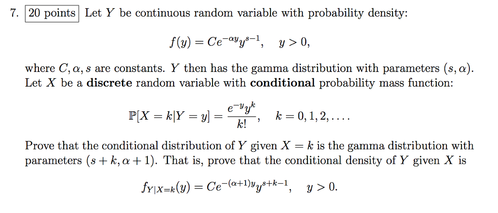 Solved Let Y be continuous random variable with probability | Chegg.com