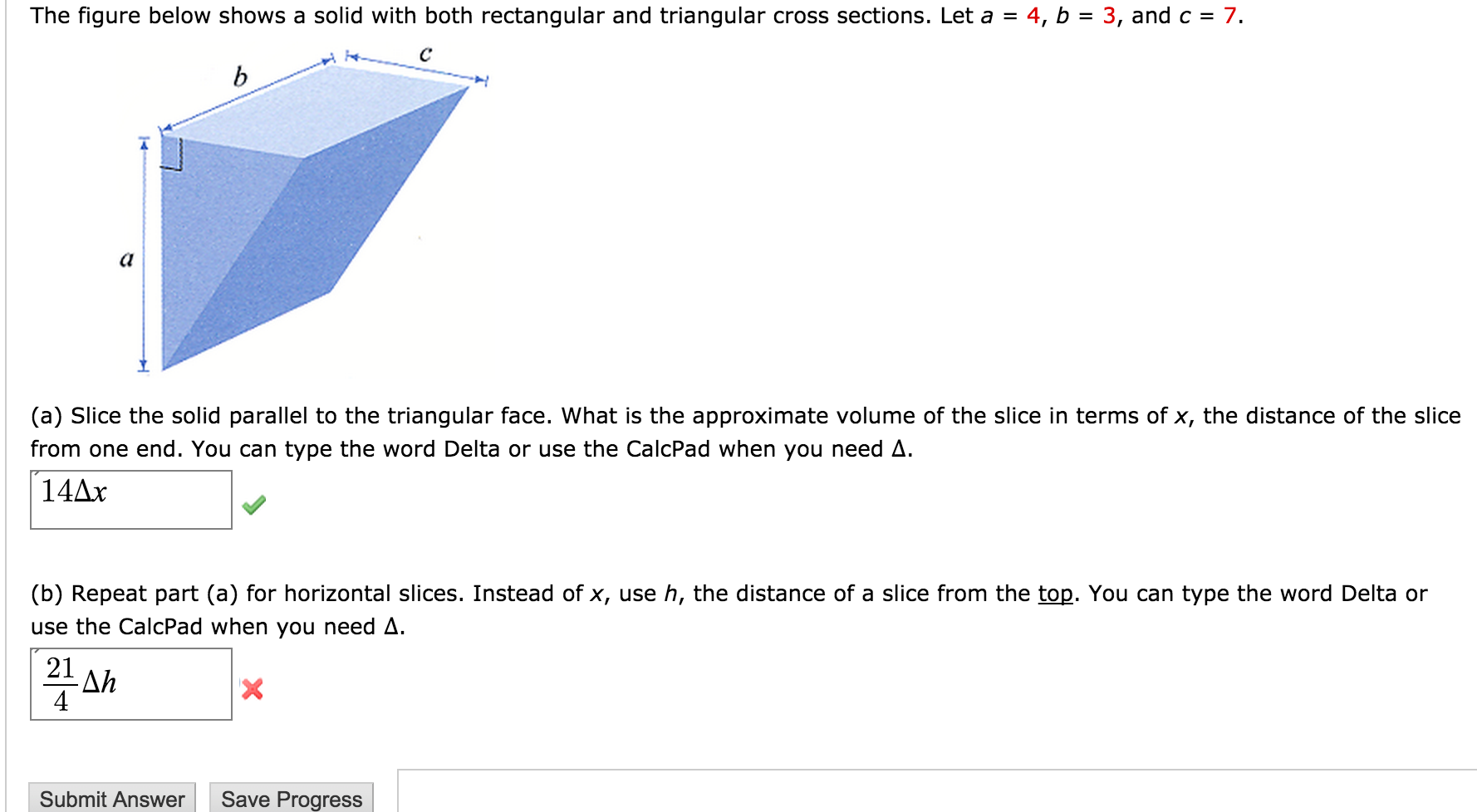 Solved The figure below shows a solid with both rectangular | Chegg.com