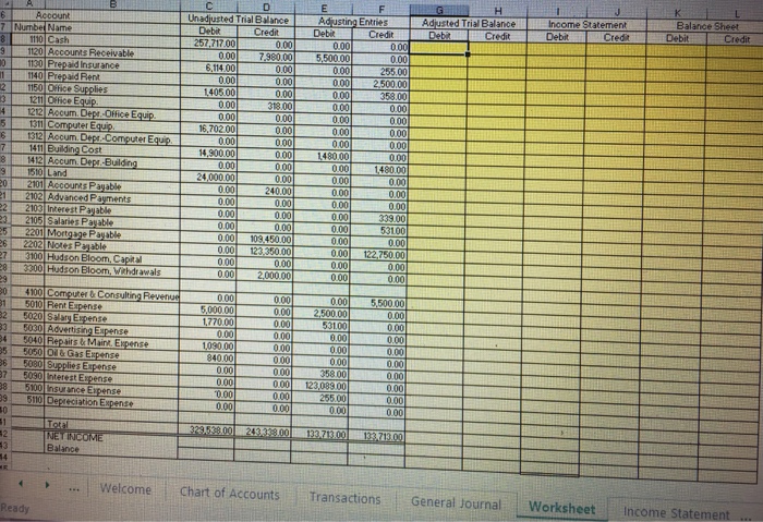 Solve The Worksheet Chegg