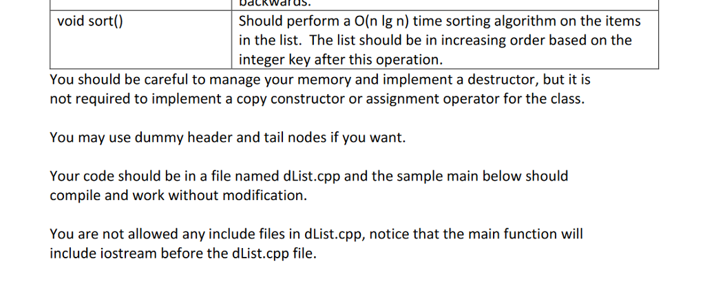 For This Assignment You Will Build A Doubly Linked