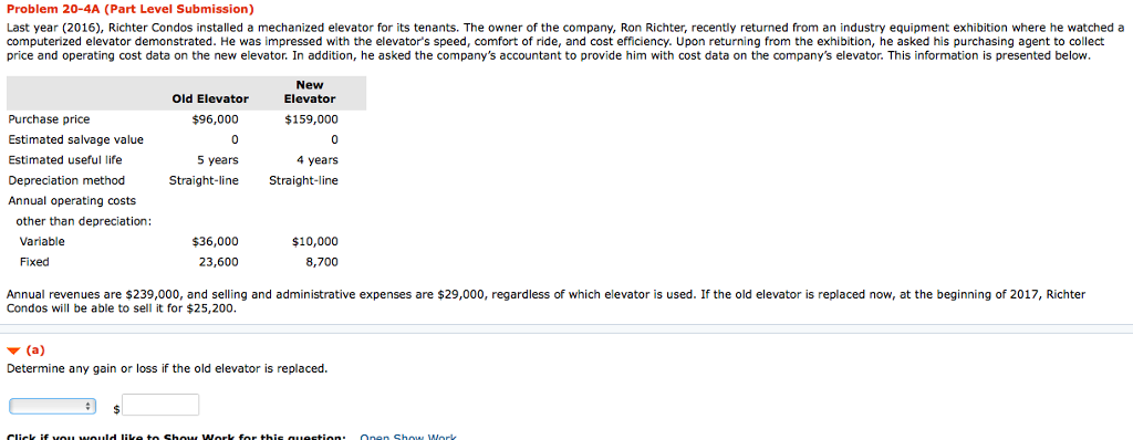 Solved Problem 20-4A (Part Level Submission) Last year | Chegg.com