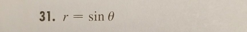 Solved 31, r= sin θ | Chegg.com