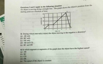 Solved During which inner the object moving in the negative | Chegg.com