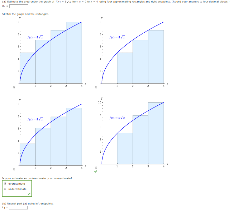 Solved Estimate the area under the graph of f(x) = | Chegg.com