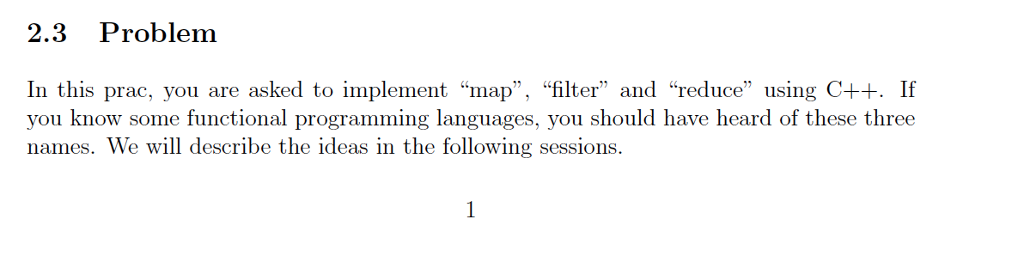 2.3 Problem n this prac, you are asked to implement | Chegg.com