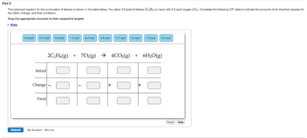 Solved The balanced reaction for the combustion of ethane is | Chegg.com