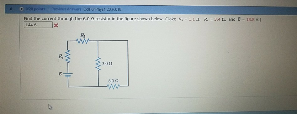 Solved Find The Current Through The 6 0 Ohm Resistor In The