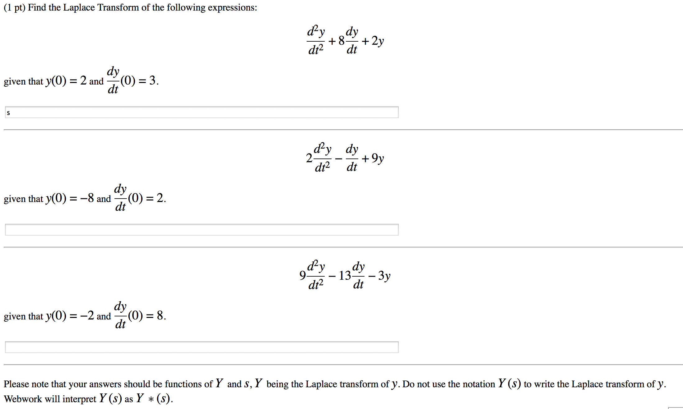 Solved Find the Laplace Transform of the following | Chegg.com