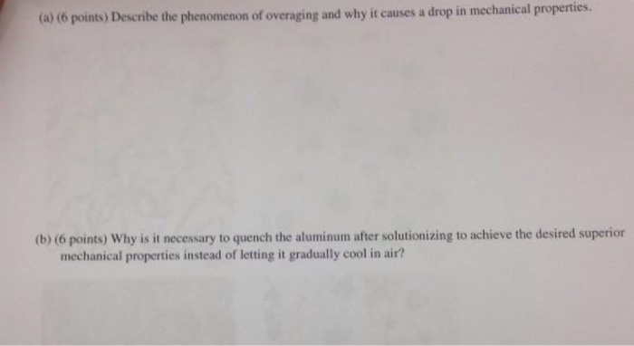 Solved Describe the phenomenon of overaging and why it | Chegg.com