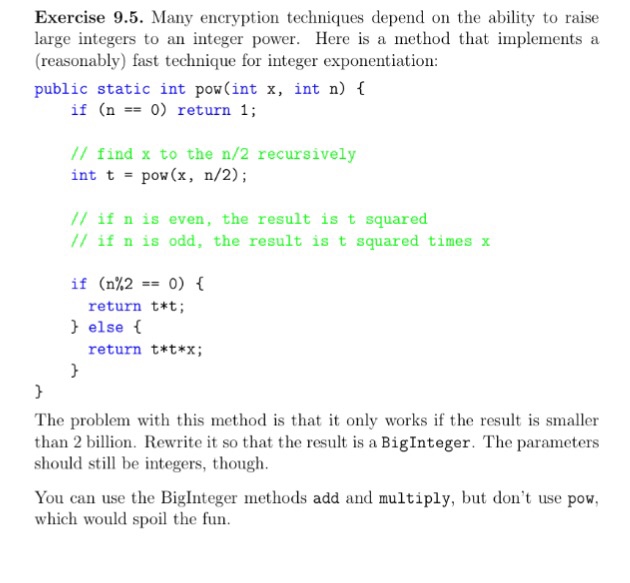 Solved Exercise 9.5. Many encryption techniques depend on | Chegg.com