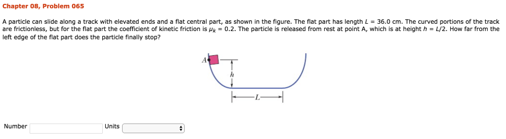 Solved Chapter 08, Problem 065 A particle can slide along a | Chegg.com