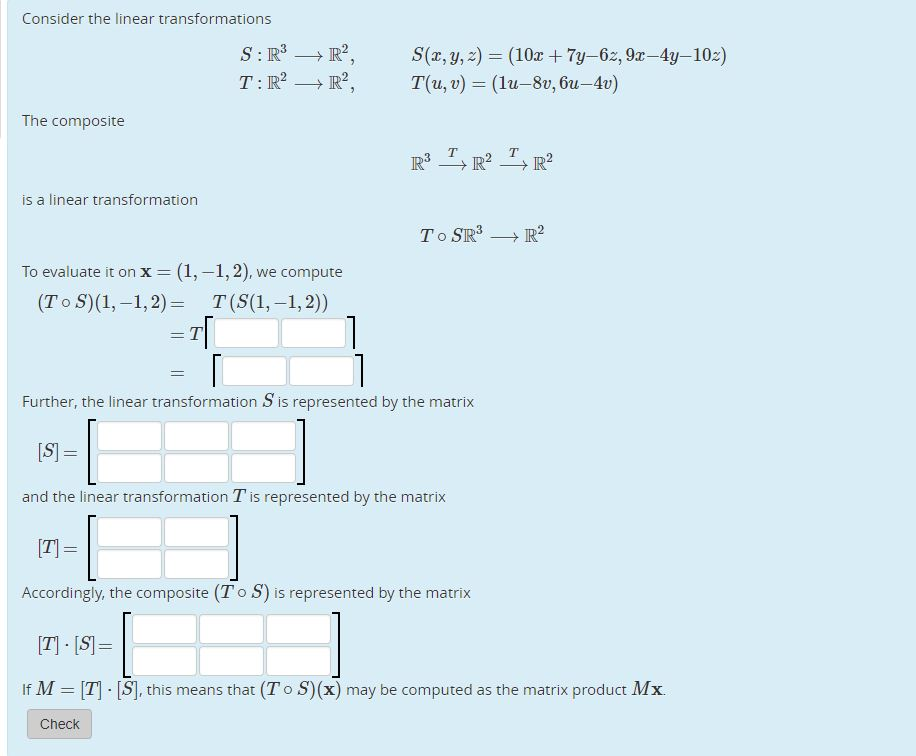 Solved Consider The Linear Transformations T R2 R T U