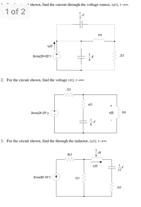 Solved shown, find the current through the voltage source, | Chegg.com