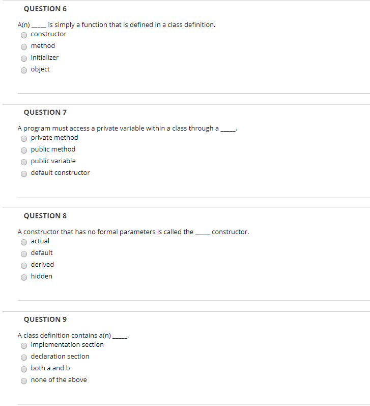 Solved Question1 A Class Inherits The Attributes And 0340