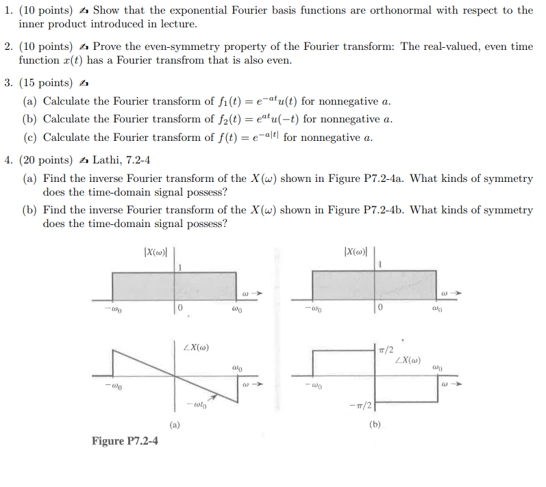 Solved I. (10 points)凸Show that the exponential Fourier | Chegg.com