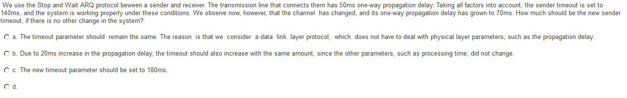 Solved We use the Stop and Wait ARQ protocol between a | Chegg.com