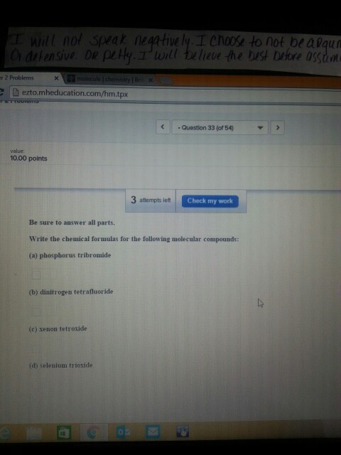 Solved Write the chemical formulas for the following | Chegg.com