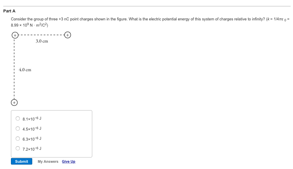 Solved Consider the group of three +3 nC point charges shown | Chegg.com