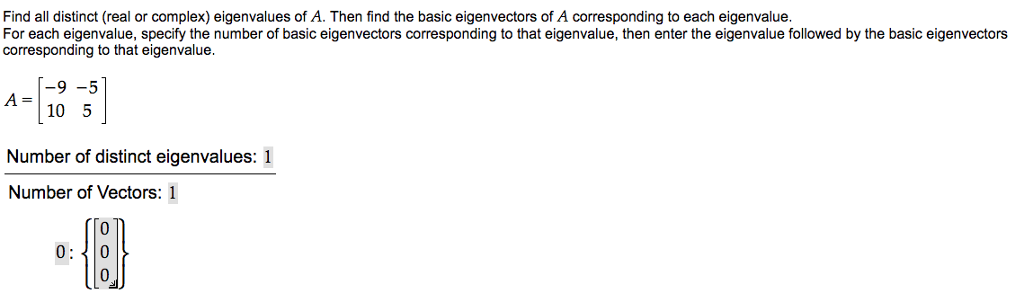 Solved Find all distinct (real or complex) eigenvalues of A. | Chegg.com