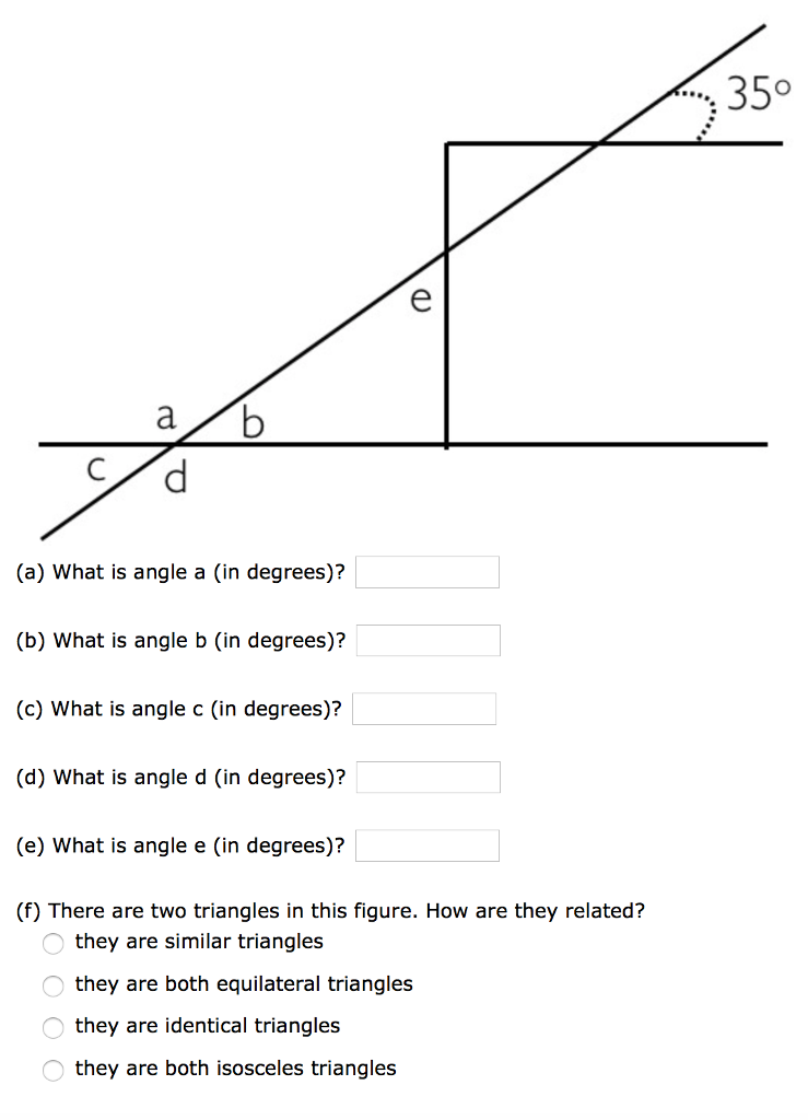 Solved What is angle a (in degrees)? What is angle b (in | Chegg.com