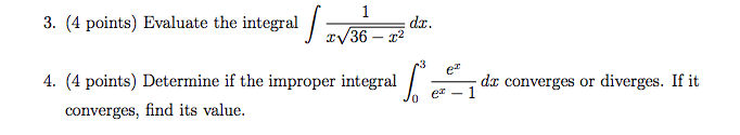 Solved Evaluate the integral integrals 1/x squareroot 36 - | Chegg.com