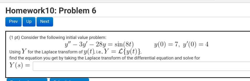 Solved Homework10: Problem 6 Prev UpNext (1 pt) Consider the | Chegg.com