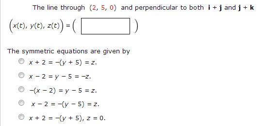 Solved Find Parametric Equations And Symmetric Equations For
