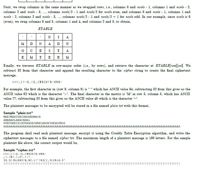Solved As an example, let the plaintext message be | Chegg.com