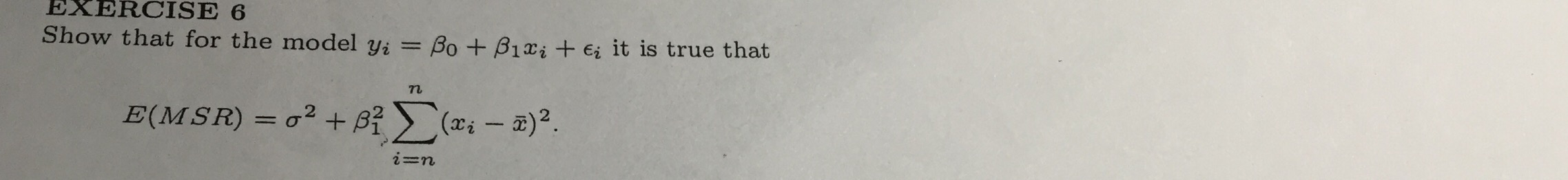 Solved Show that for the model y_i = beta_0 + beta_1 x_i + | Chegg.com