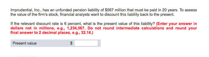 Solved Imprudential, Inc., has an unfunded pension liability | Chegg.com