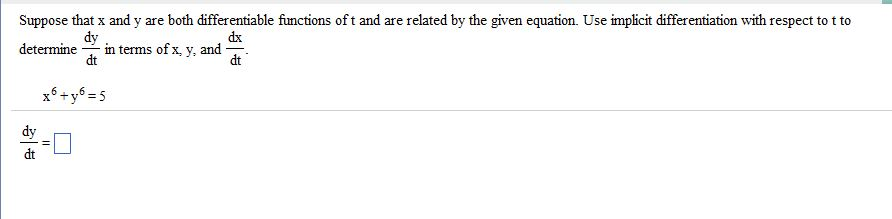 Solved Suppose that x and y are both differentiable | Chegg.com
