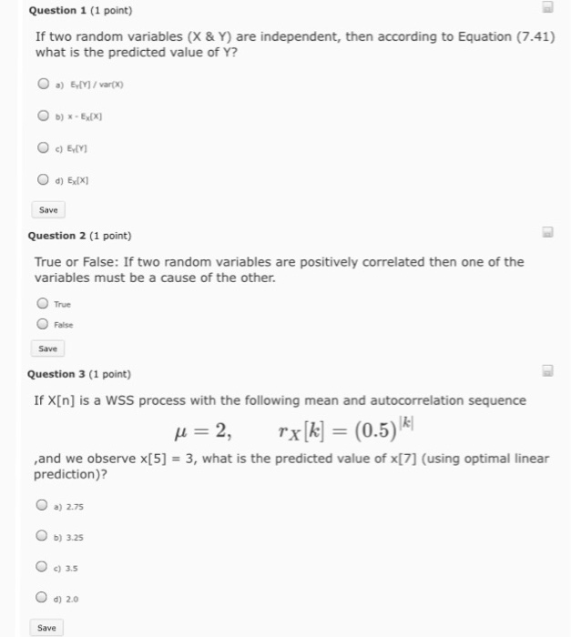Solved If two random variables (X & Y) are independent, then | Chegg.com