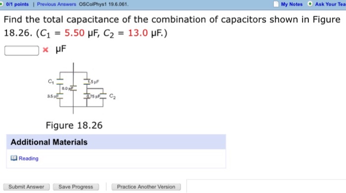 Solved Find the total capacitance of the combination of | Chegg.com