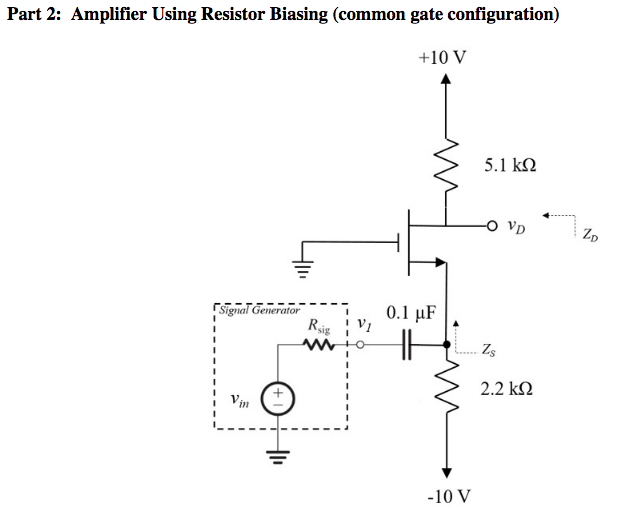 Solved b) For the common-gate circuit of Part 2: .Calculate | Chegg.com