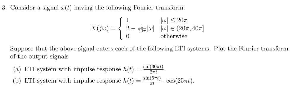Solved 3. Consider a signal r(t) having the following | Chegg.com