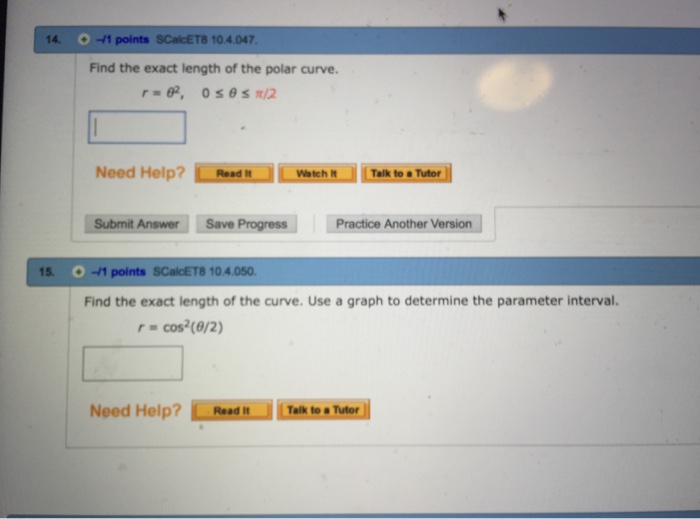Solved 14. (...-1 points SCalET8 10 4047 Find the exact | Chegg.com