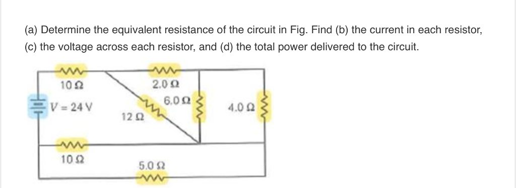 Solved (a) Determine the equivalent resistance of the | Chegg.com