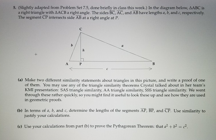 Solved 5. (Slightly adapted from Problem Set 7.5, done | Chegg.com