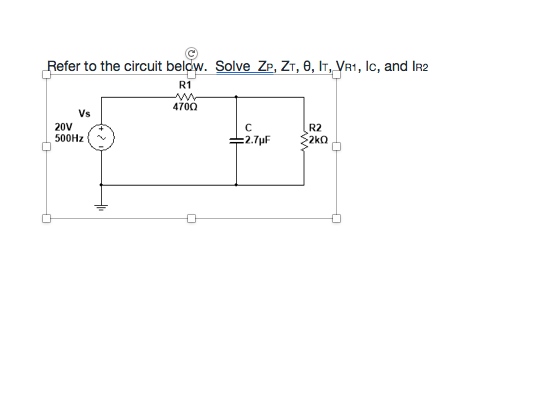 Solved Refer to the circuit below. Solve ZP, ZT, θ, IT, Val, | Chegg.com